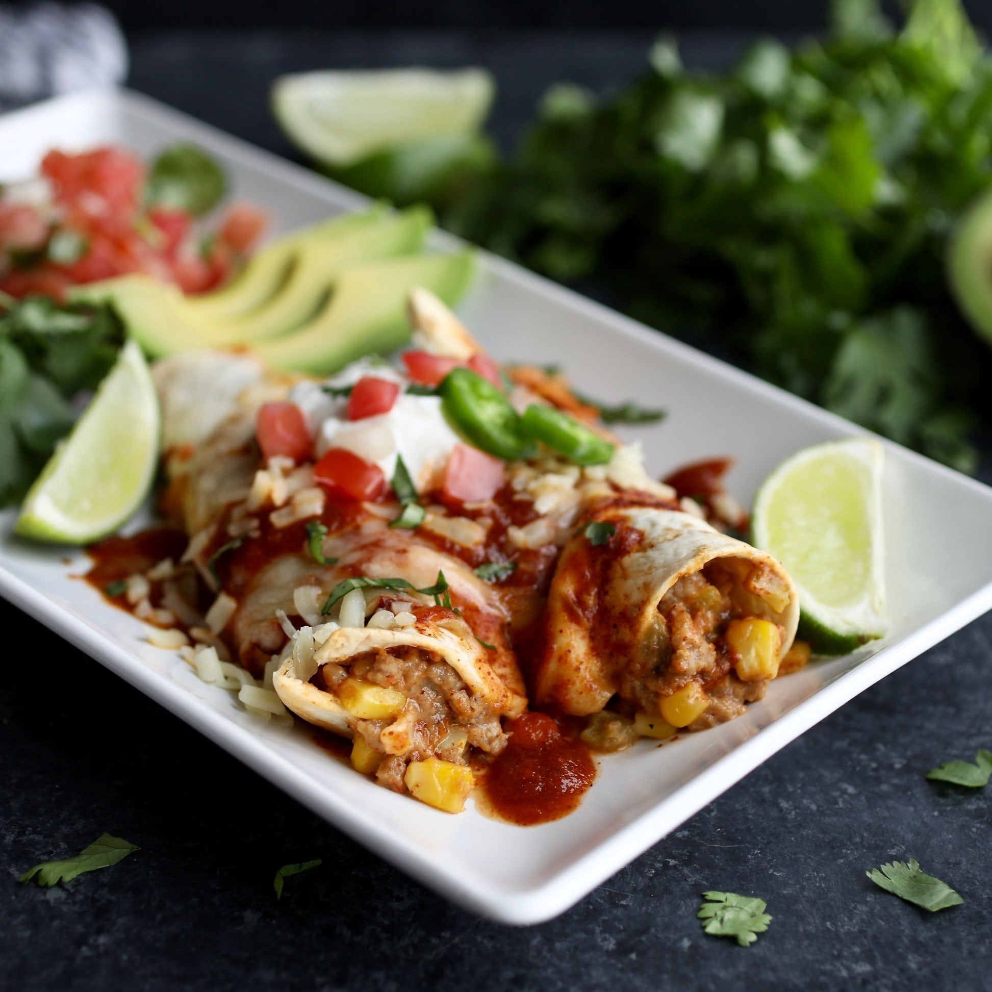 *Cheesy Beef Enchiladas (Delivery Meal) – Let’s Dish!
